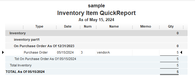 How to add PO numbers to Inventory QuickReport? | QuickBooks Community