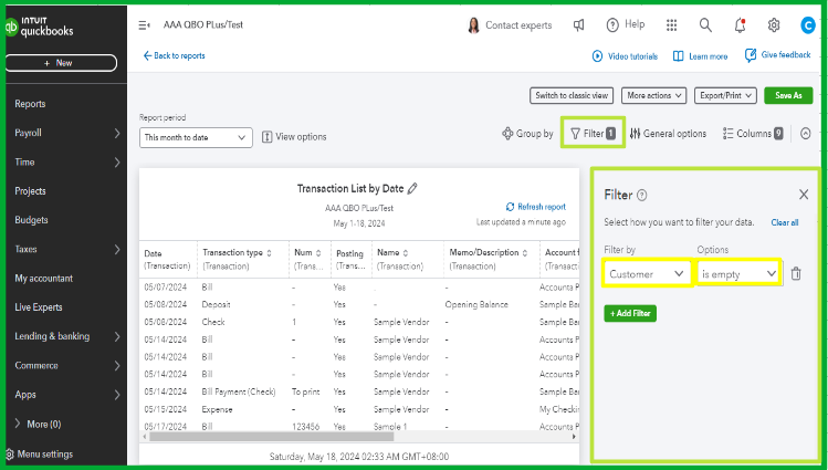 Reports | QuickBooks Community