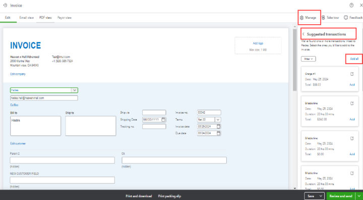 New invoicing - missing feature when adding time to invoice