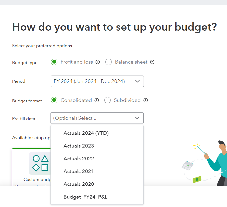Create a project budget | QuickBooks Community