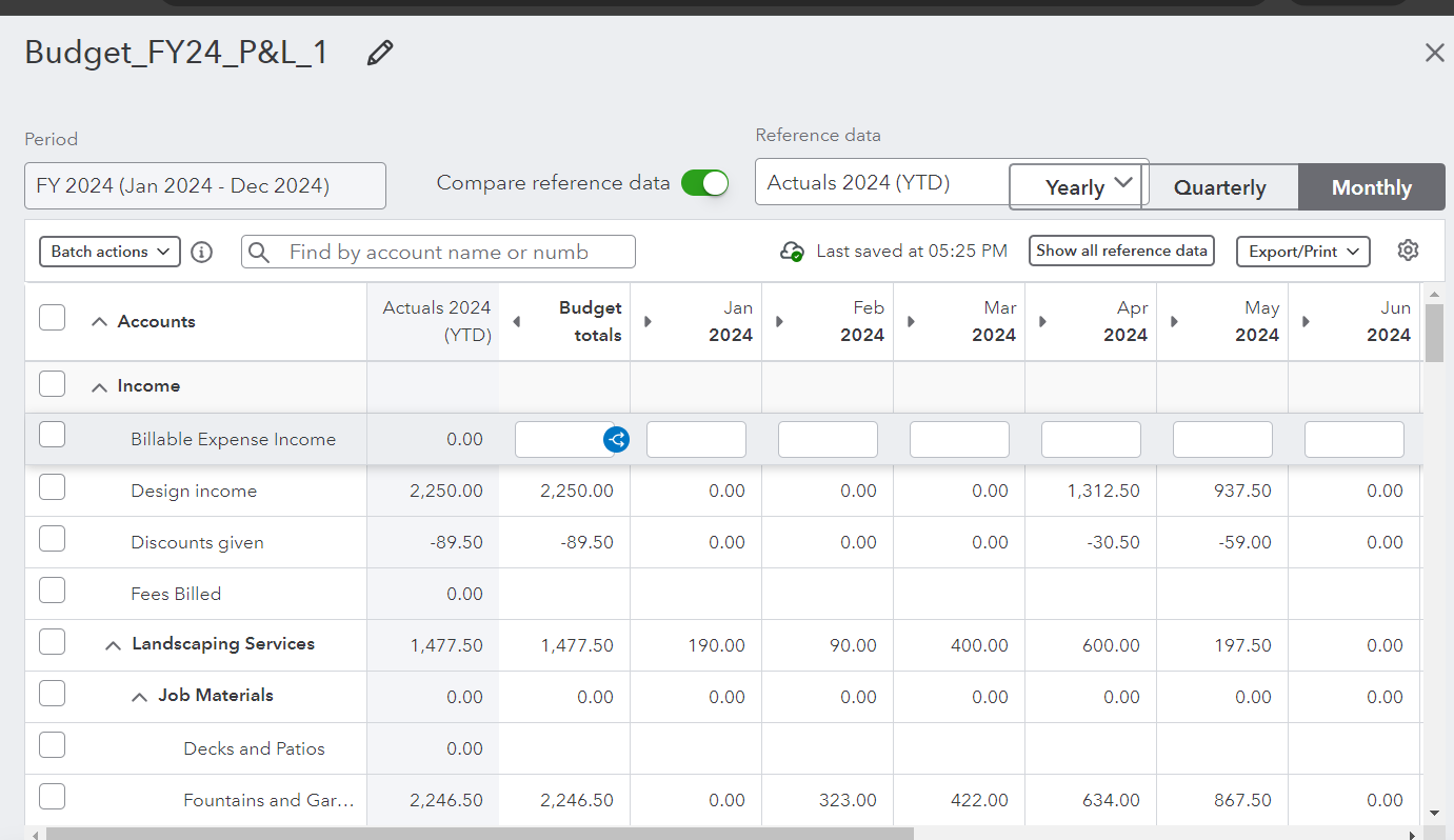 Create a project budget