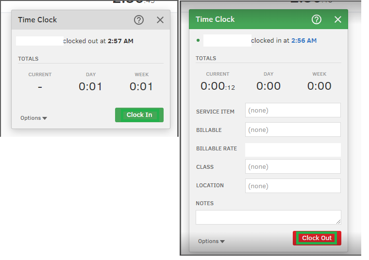 Time entry without a customer