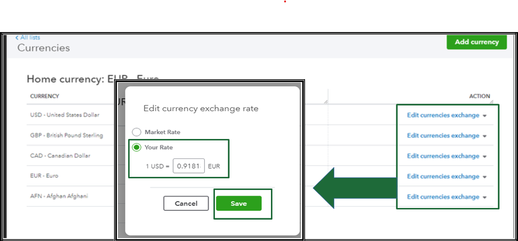 How to process different currencies between accounts