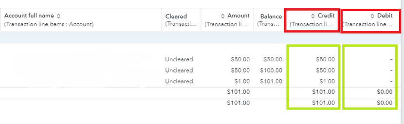 Anyone know how to change the settings to show 'Debit' & 'Credit', not ...