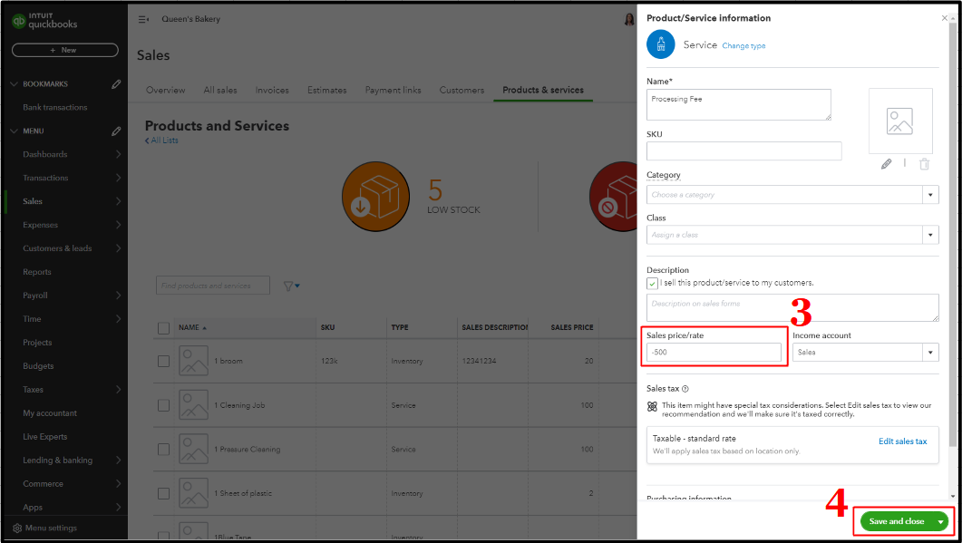 Purchased product (expense) and resold to customer (invoice with markup). Customer paid and we ...