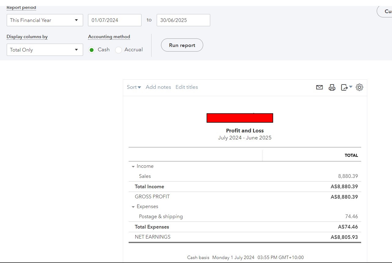 Dashboard is showing FY23/24 instead of FY24/25