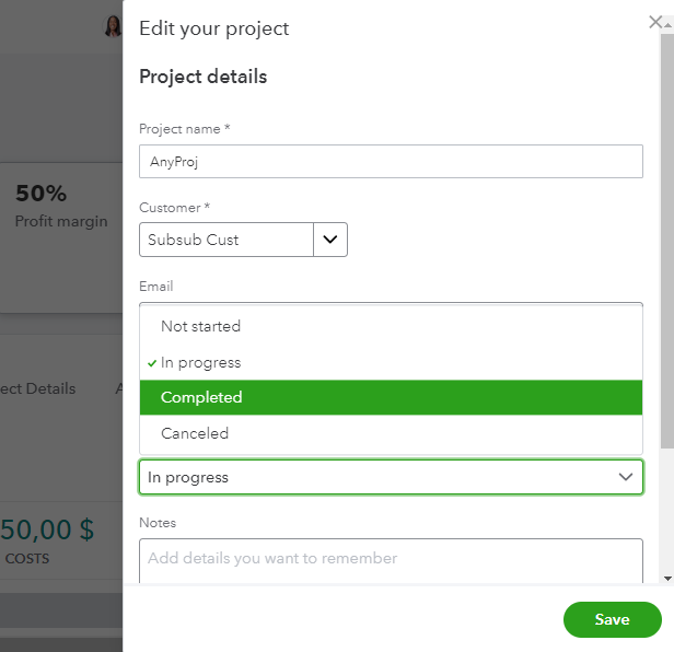 Confirming New Process for Projects