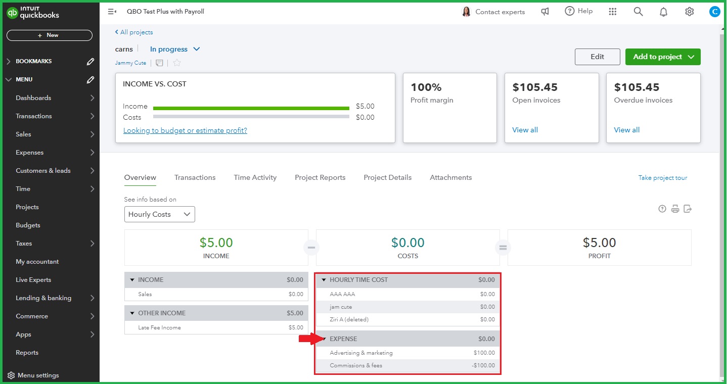 We are using the Hourly Costs in project reports however it still shows ...