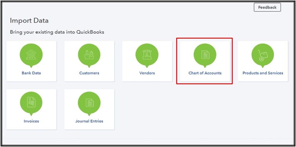 Solved: Importing Chart of Account or "create new accounts" manually