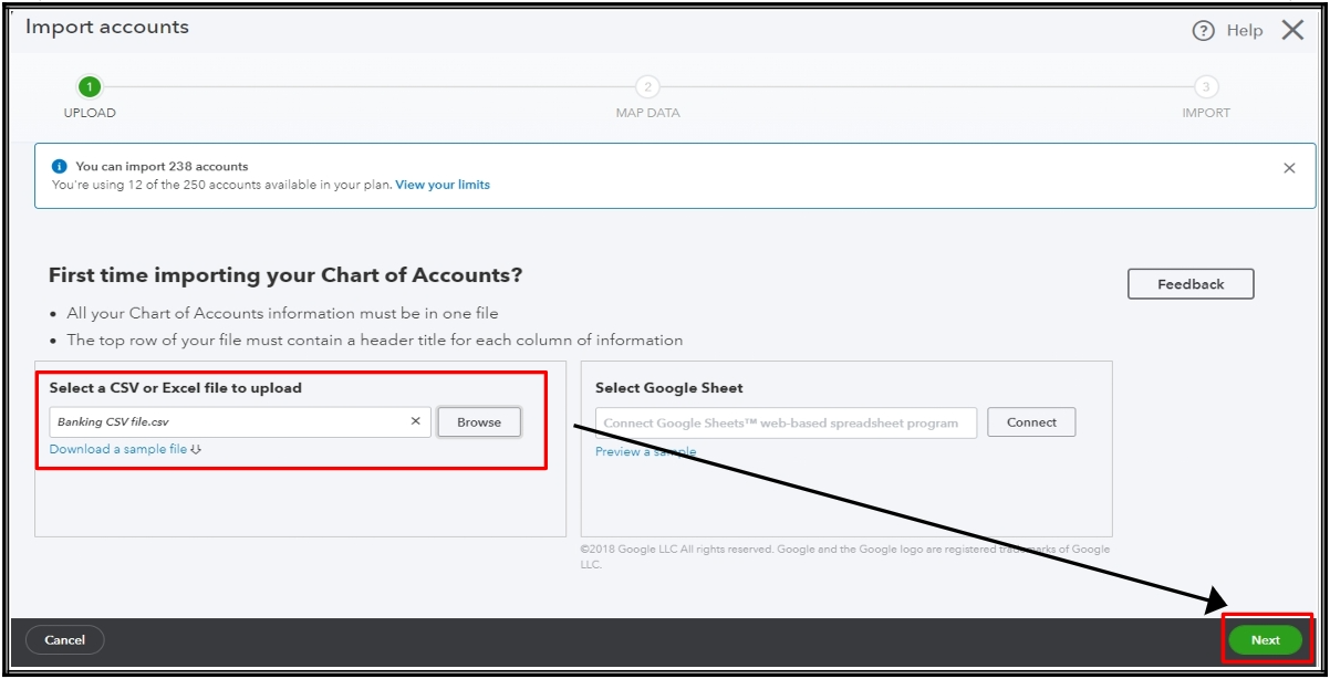 Solved: Importing Chart of Account or "create new accounts" manually