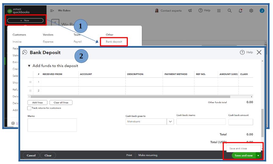 How do you enter a New CD Deposit?