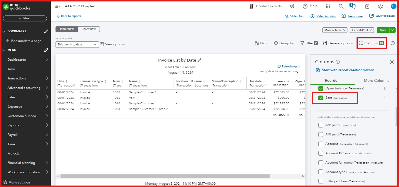 Solved: How tell which invoices are drafts and which have been sent?
