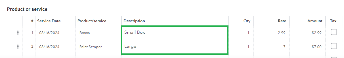 Is there a way to toggle off an invoice column's visibility when ...