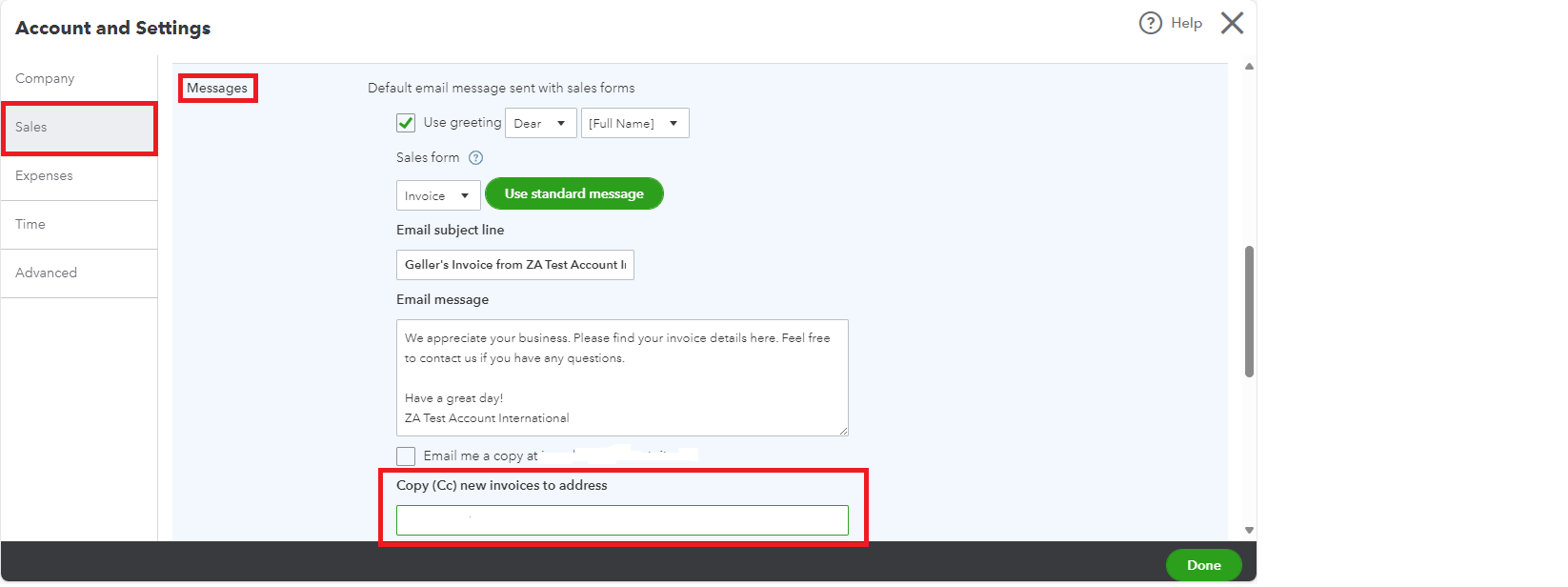 How do I change the from email address - quickbooks@notification.intuit ...