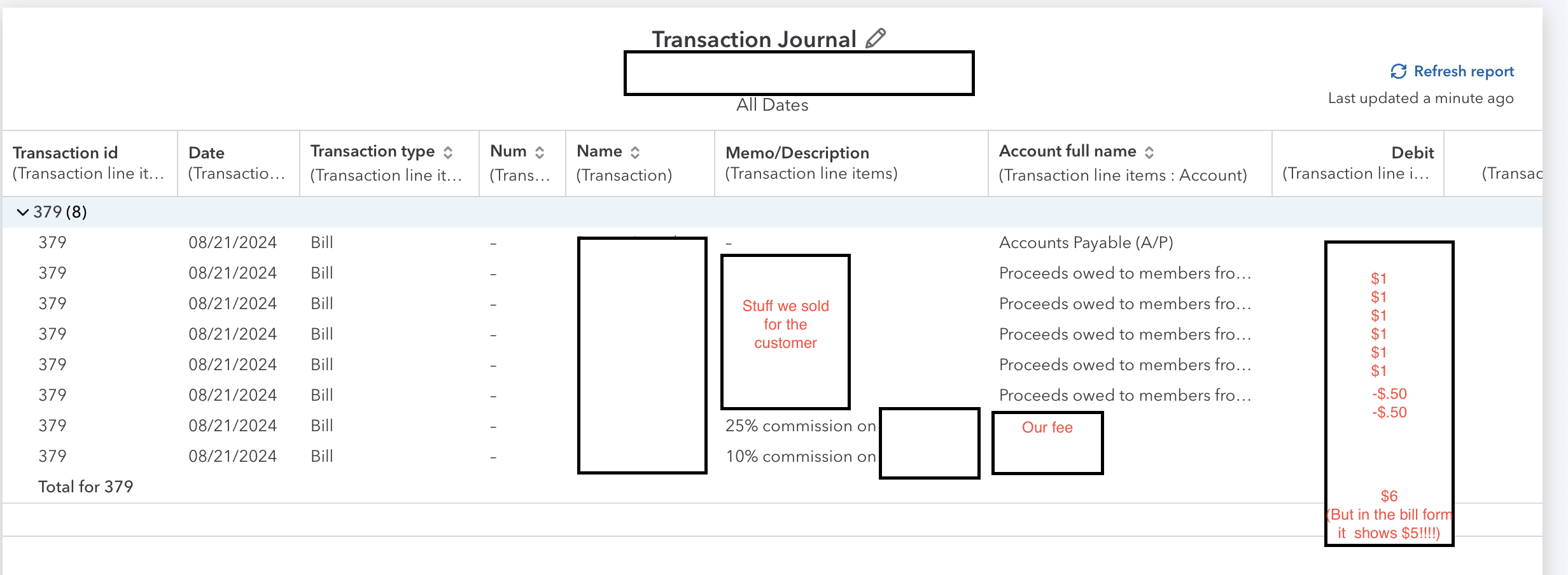 Solved: How can I print the details of a bill I entered?