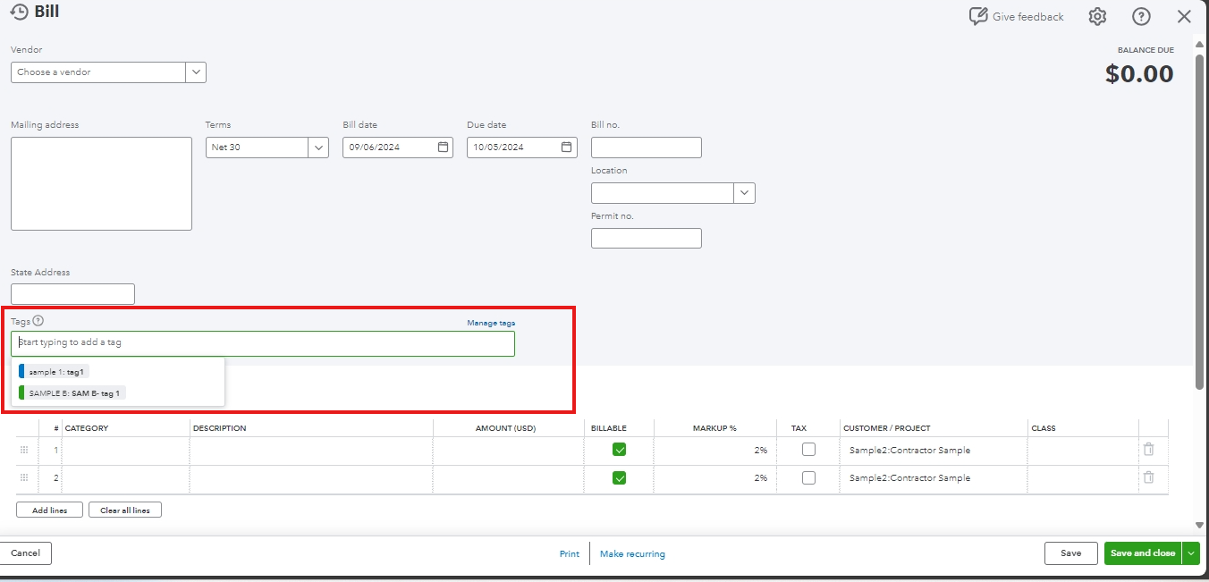 Creating subprojects
