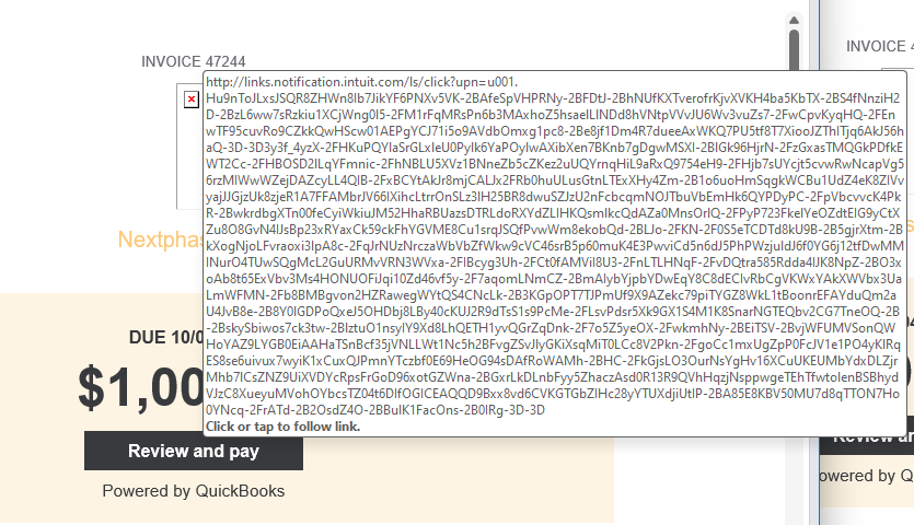 Solved: The connection to links.notification.intuit.com is not secure
