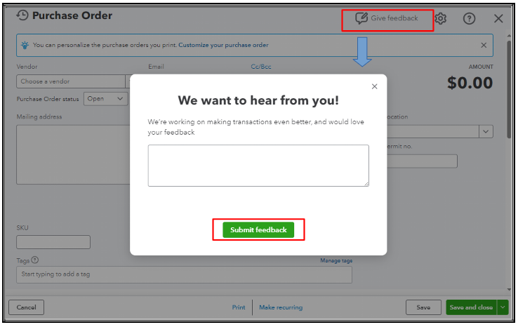 Formatting a Purchase Order (Design) - Page 2