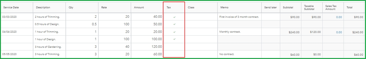 What value should go into the Tax field for a batch CSV sales receipt ...