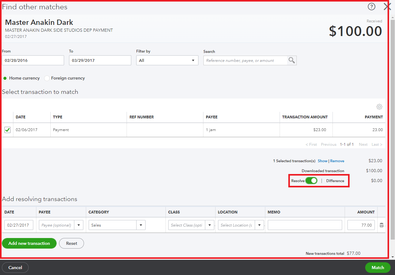 We are accepting payments through Squarespace and have set up the QBO ...