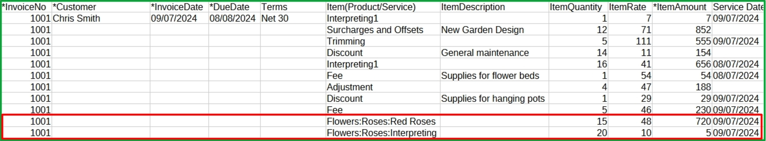 Solved: Importing CSV invoices - Format of