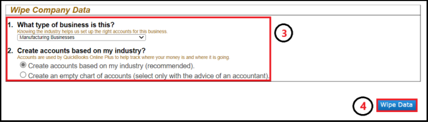 What to select for "Company Type" in Account and Settings for Chart of ...