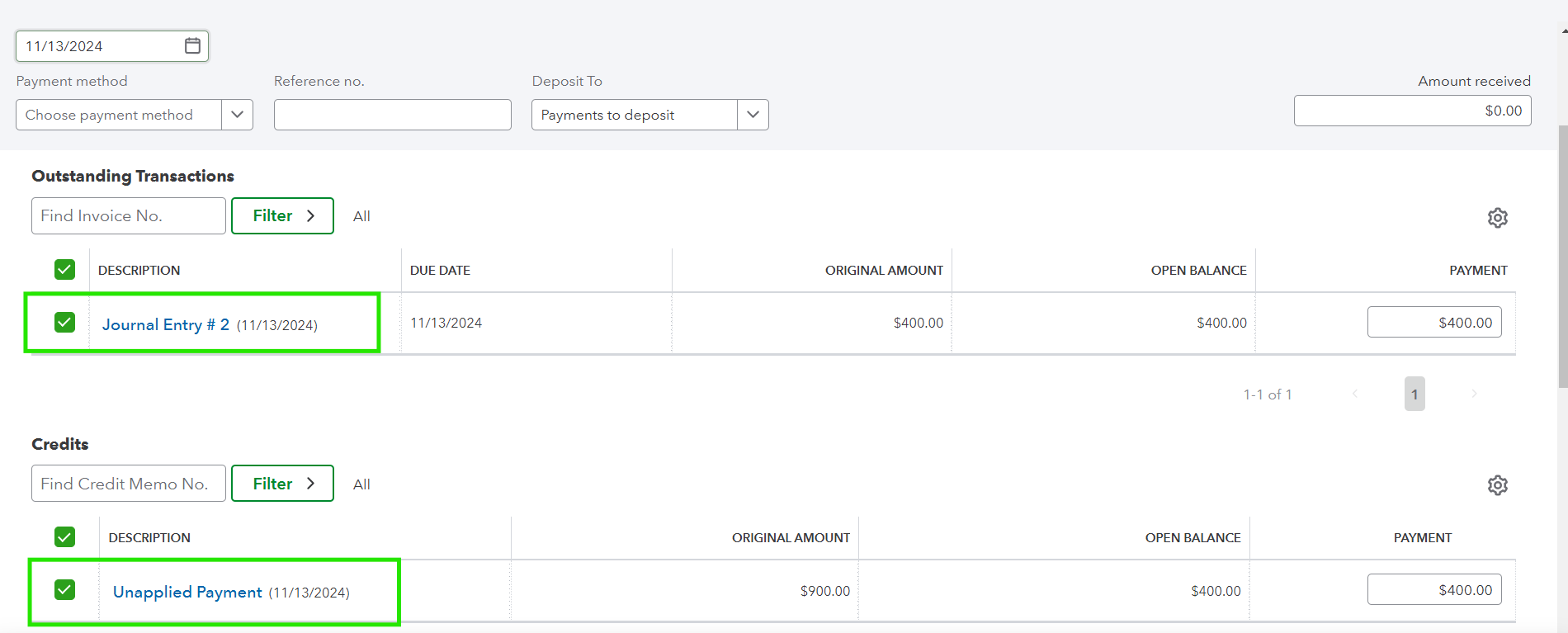 Solved: QBO - Customer overpayments