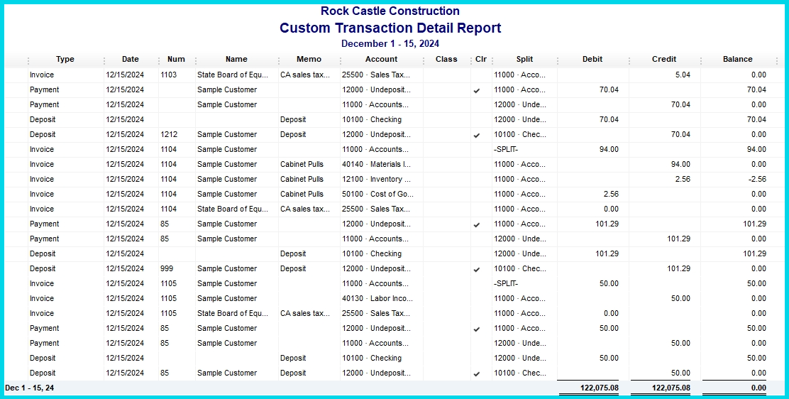 Solved: Deposit Detail Report