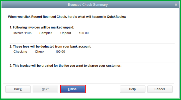 Solved: Record bounced check feature not working | QuickBooks Community