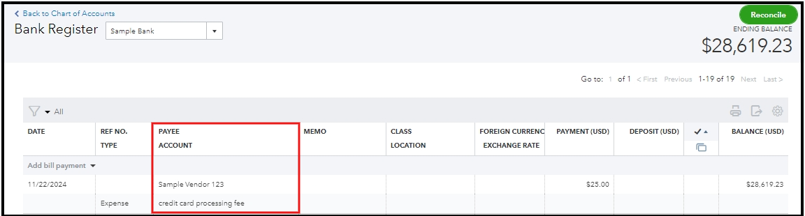 Solved: How to record credit card processing fee properly.