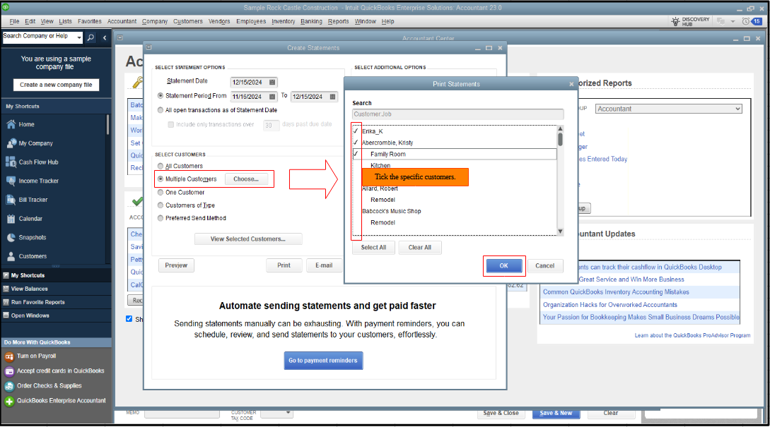 Customer Statements (4500 Customer Limit) Workaround | QuickBooks Community