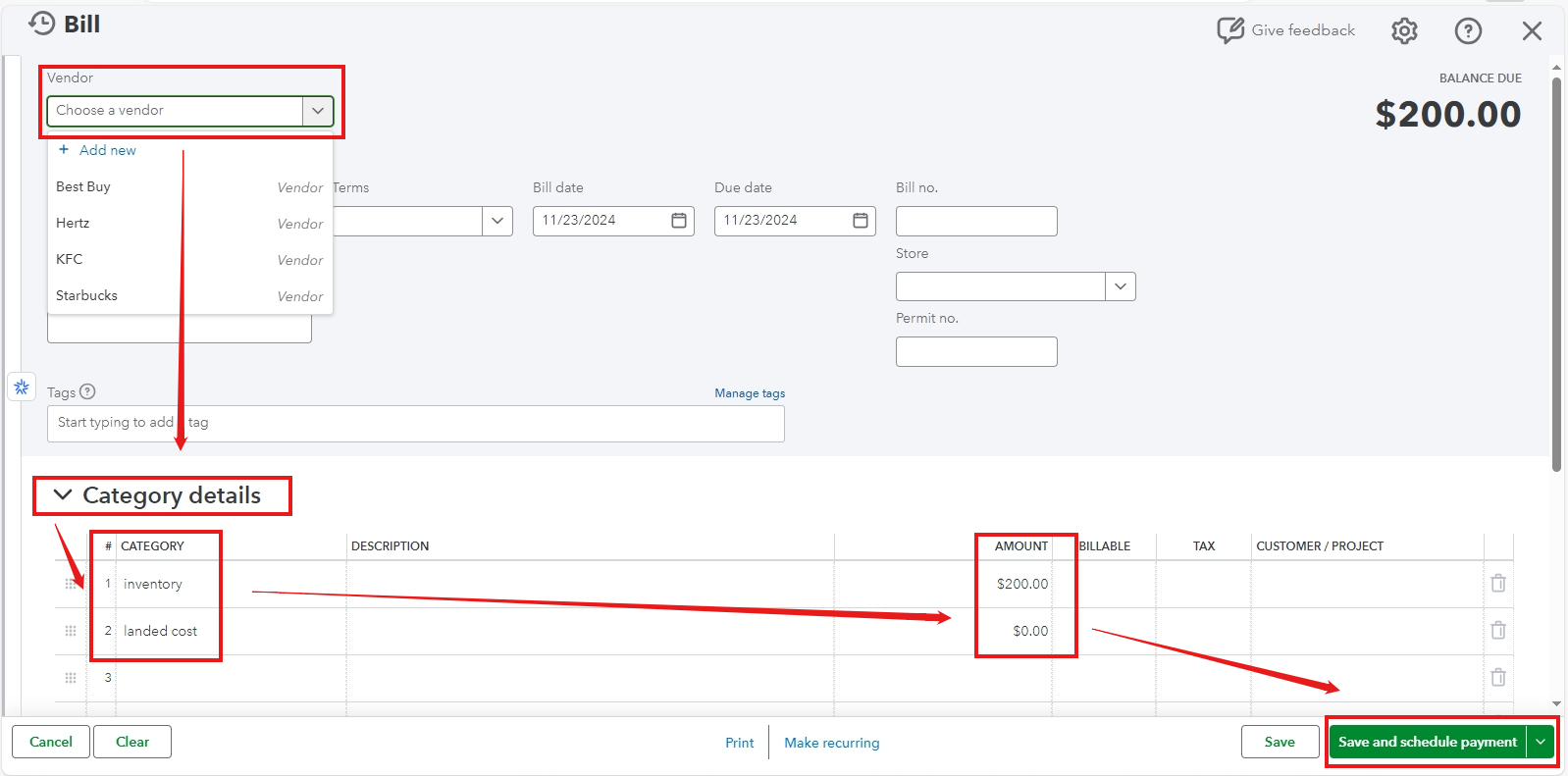Track landed cost with different shipping and supplier vendors, when ...