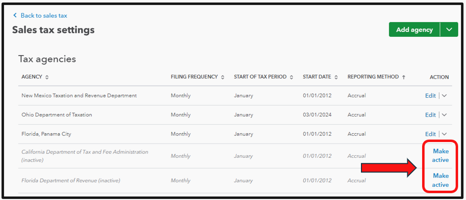 Sales tax collected is posting to wrong payable account - how to fix?