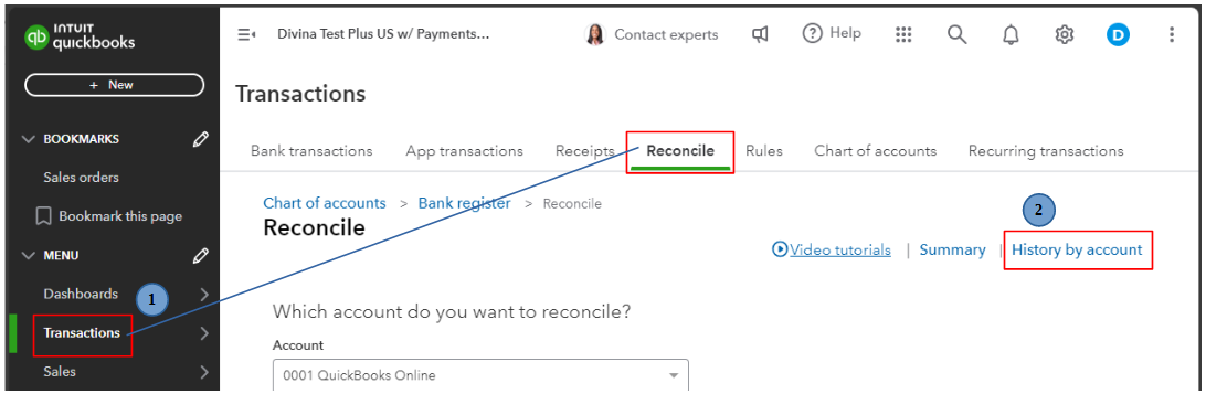 How to undo past bank reconciliation in qb online