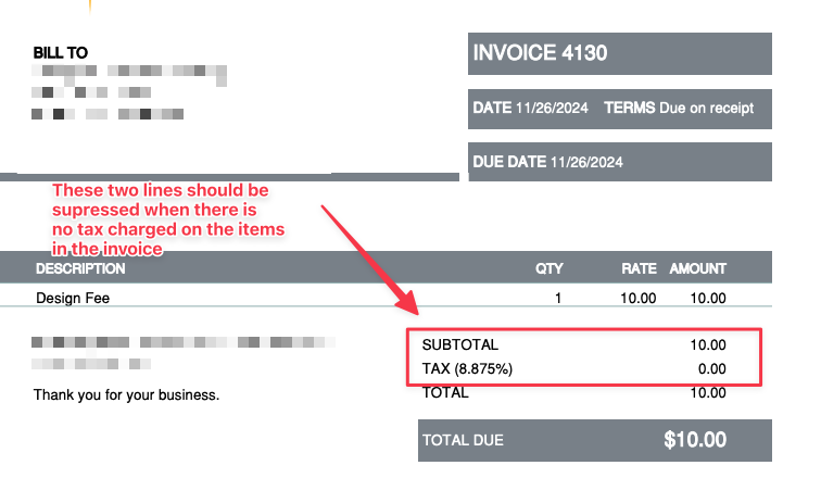 How to Remove “Sales Tax” Line from Non-Taxable Invoices in QuickBooks Online?