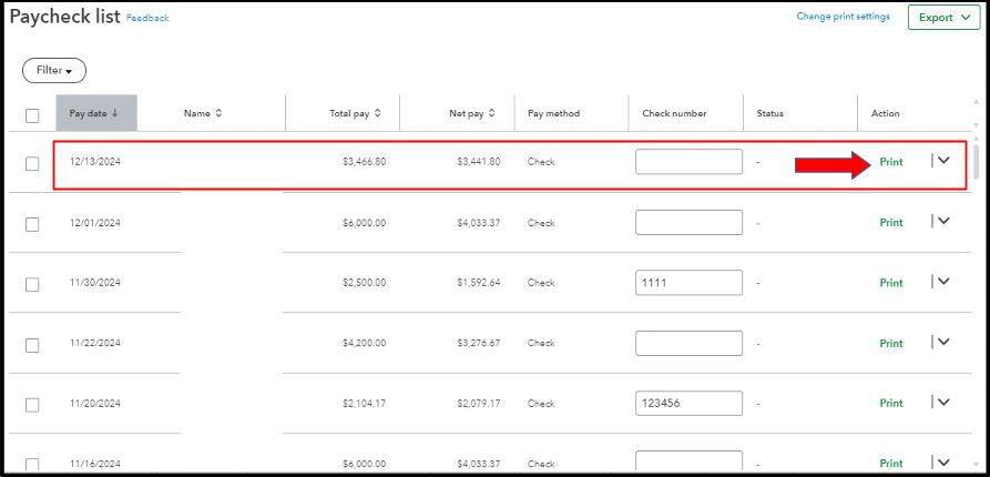 printing paychecks. Not just the stub