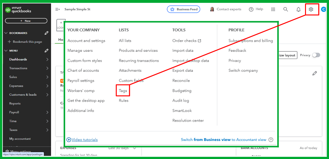 Reports with a Tag column
