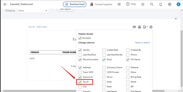 Showing SSN/EIN for 1099 Purposes