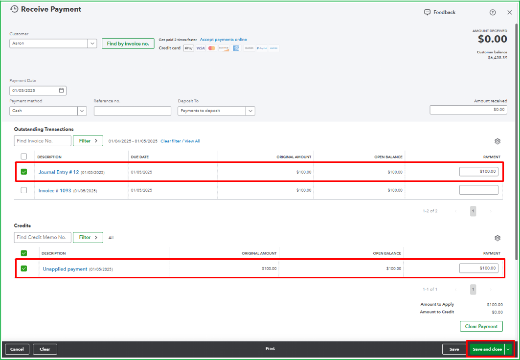How do I refund a payment which is still in Undeposited Funds?