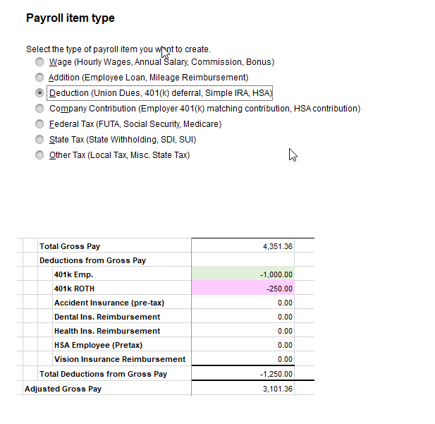 Guideline Roth 401k showing as deduction from Gross Pay on Payroll ...
