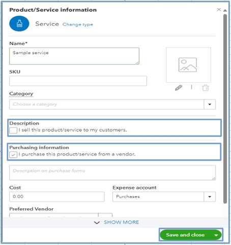 Service list when creating a bill | QuickBooks Community