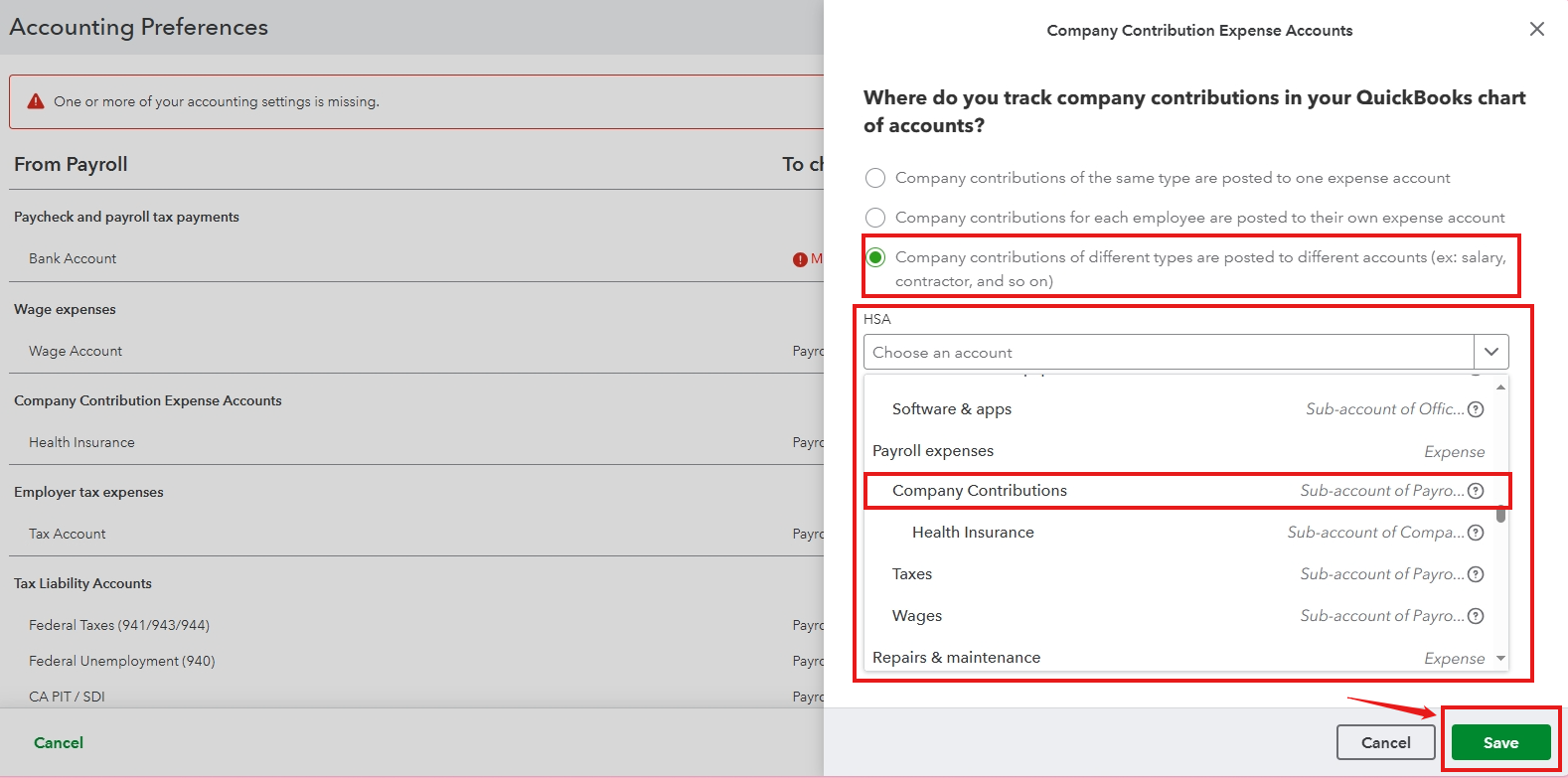 Company HSA Contribution Expense Tracking | QuickBooks Community