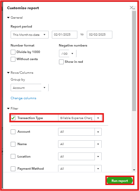 Report: Transactions by Category - Quickbooks Online Simple Start