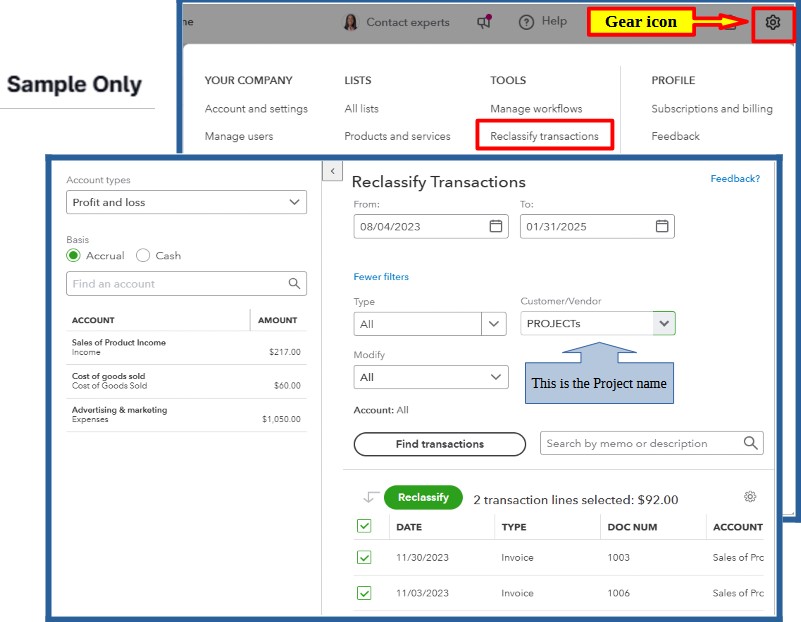 Reclassify or move multiple transactions at once | QuickBooks Community