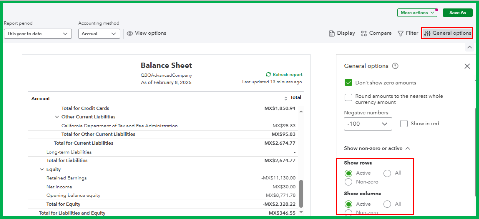 Chart of Accounts Inactive Account Keeps Appearing Reports | QuickBooks ...