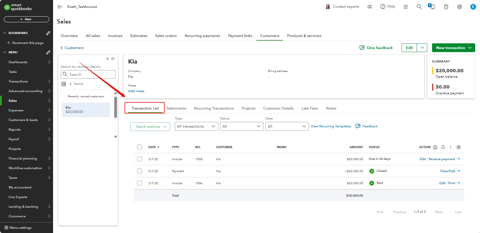 Solved: How do I Print a customer's Transaction list? | QuickBooks ...