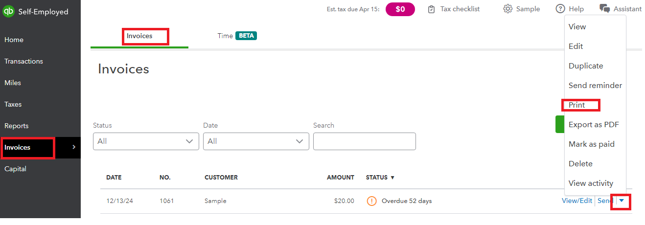 How do I send invoices through text messages?