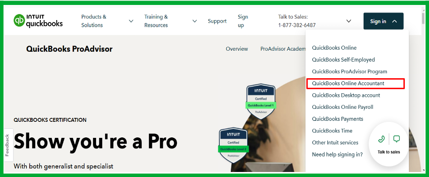 I can't find proadvisor tab. I want to get quickbooks online accountant ...