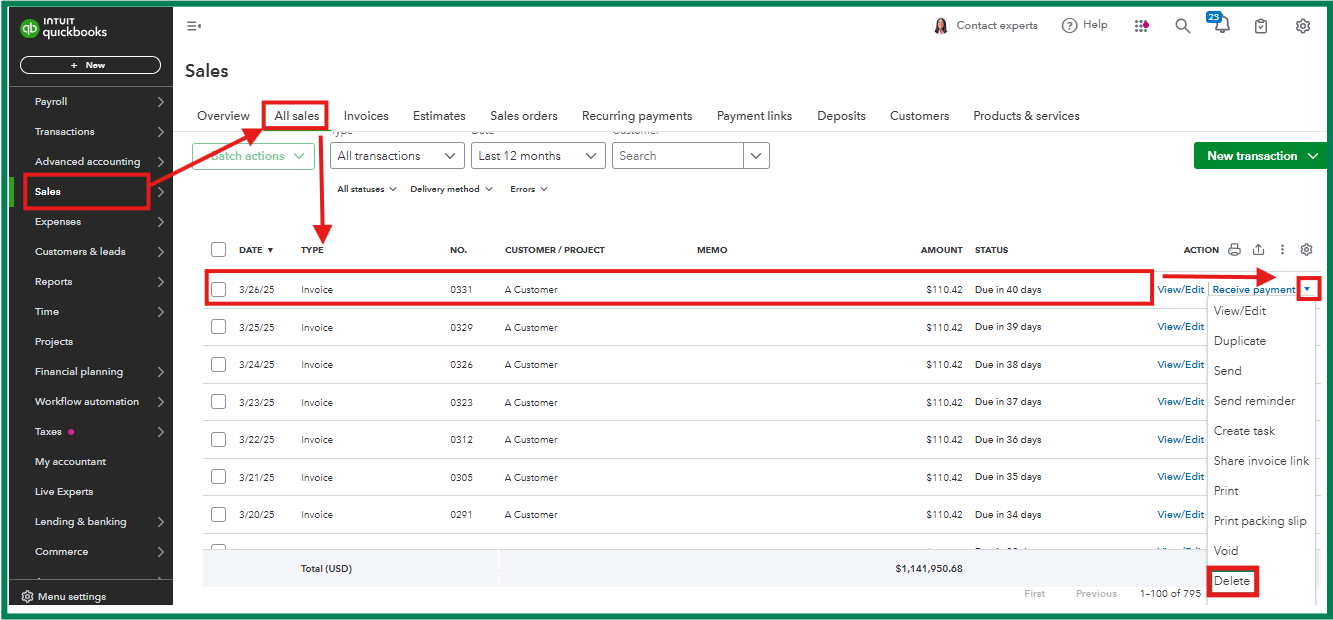 How do I delete multiple transactions | QuickBooks Community