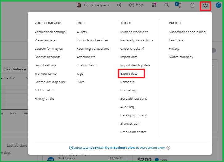 Is it possible to create a QBO company backup file and save that file ...